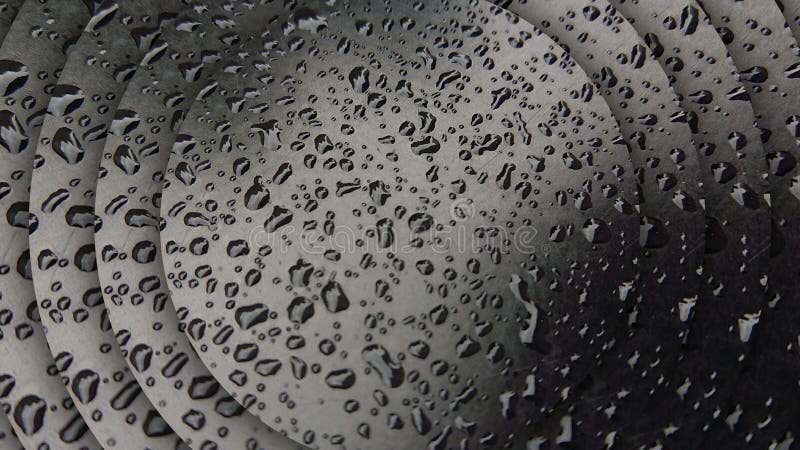 Black Surface Humid Water Drops Abstract Background Shapes Textured ...