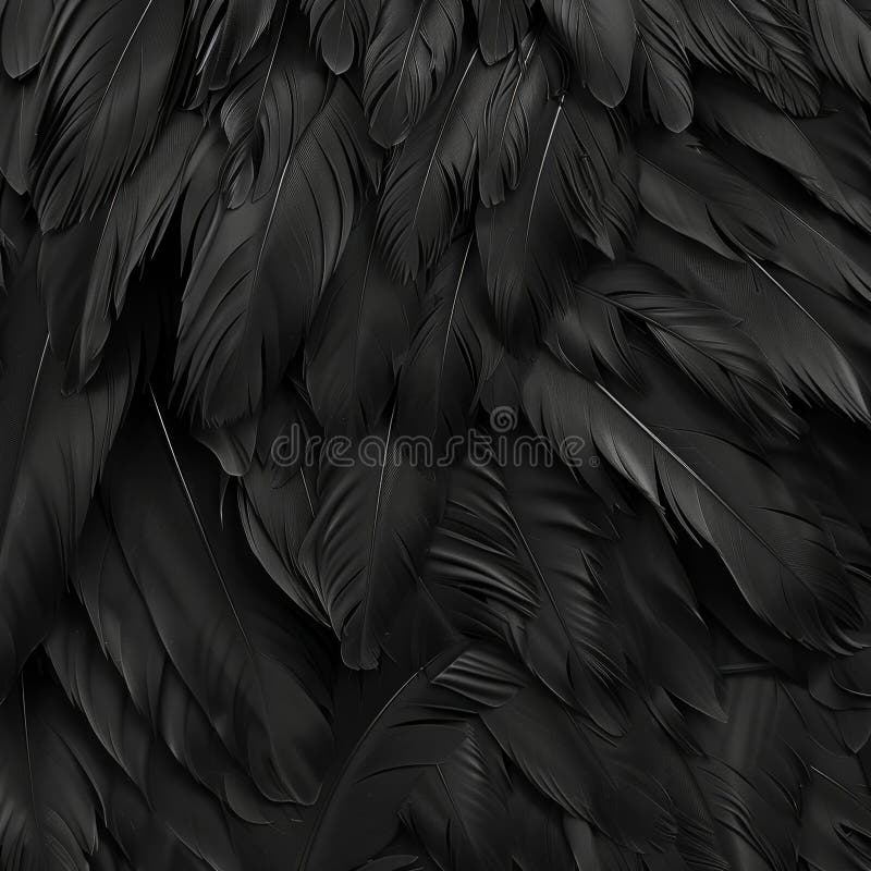 Black Swan Feathers Background, Black Plume Pattern, Wings Feather ...