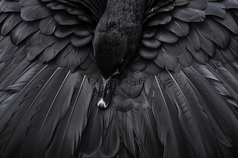 Black Swan Feathers Background, Black Plume Pattern, Wings Feather ...
