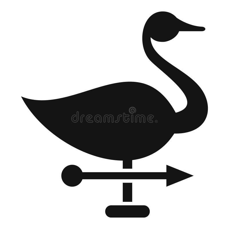 Black Swan Weather Vane Showing Wind Direction Stock Vector ...