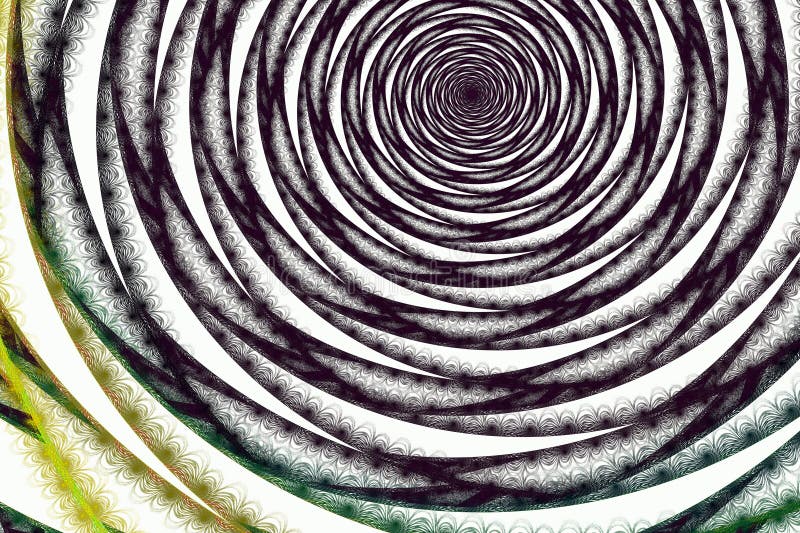 Black Swirling Pattern of Crooked Ribbons on a White Background. Stock ...