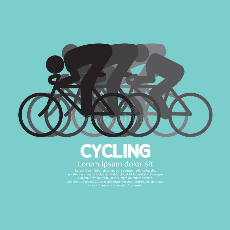 Black Symbol Cycling People Stock Vector - Illustration of bicycle ...