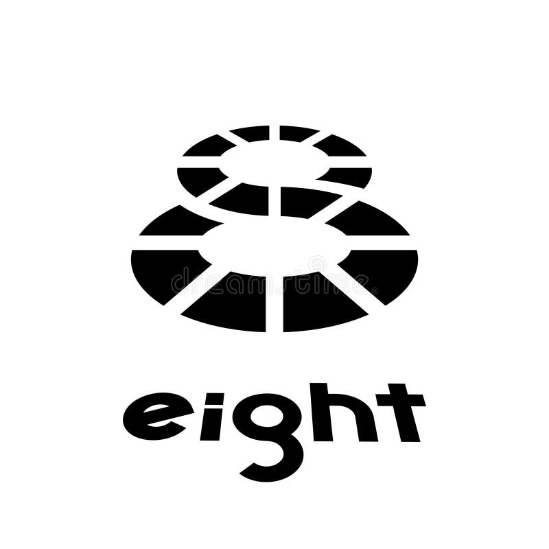 Black Symbol for Number 8 on a White Background - Icon 2 Stock Vector ...