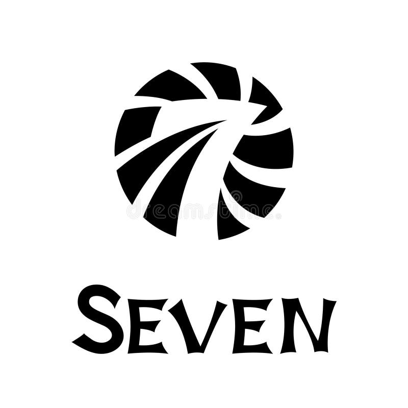 Black Symbol for Number 7 on a White Background - Icon 6 Stock Vector ...