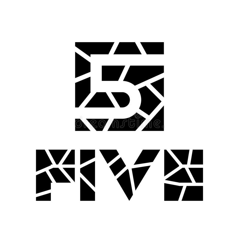 Black Symbol for Number 5 on a White Background - Icon 9 Stock Vector ...