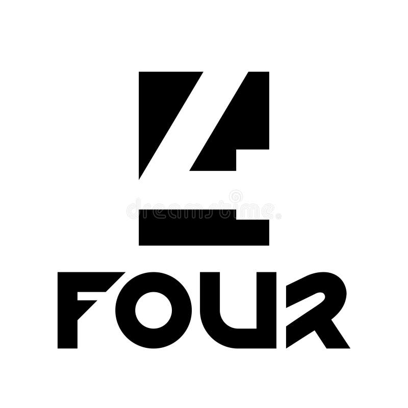 Black Symbol for Number 4 on a White Background - Icon 9 Stock Vector ...