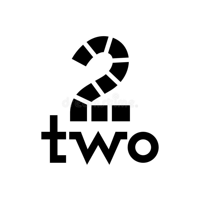 Black Symbol for Number 2 on a White Background - Icon 2 Stock Vector ...