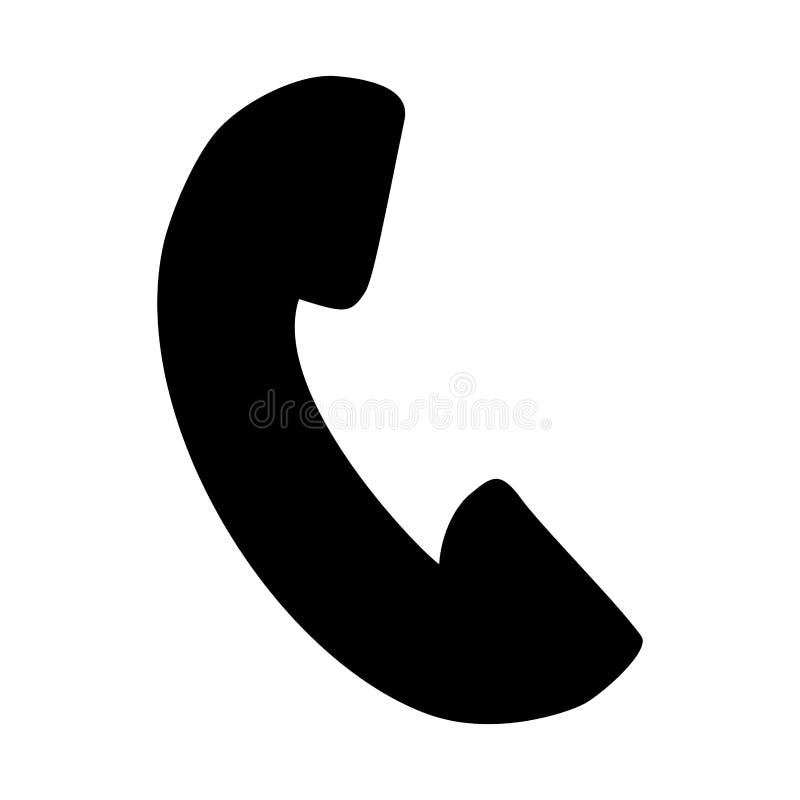 Black Symbol Phone Image Design Stock Illustration - Illustration of ...