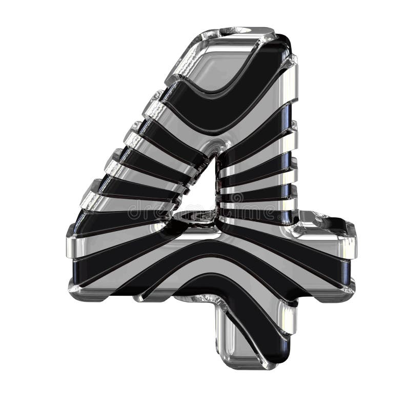 3d Silver Number 4 Stock Illustrations – 273 3d Silver Number 4 Stock ...