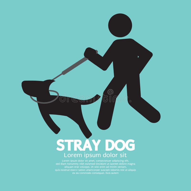 Black Symbol Stray Dog Vector Stock Vector - Illustration of abandoned ...