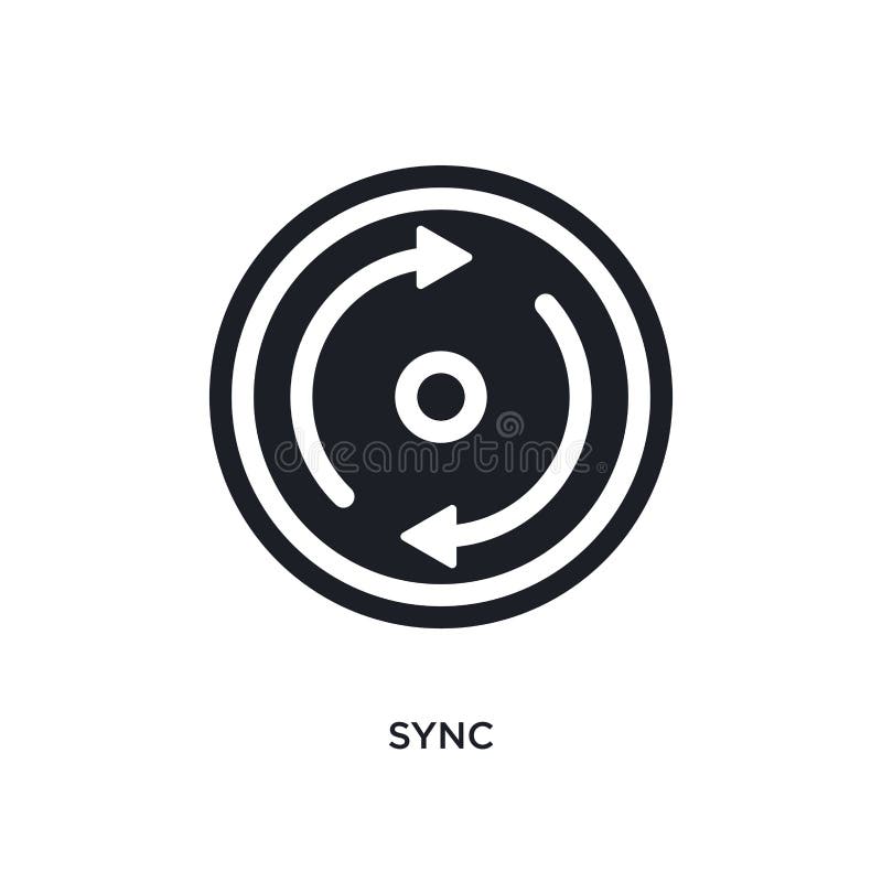 Black Sync Isolated Vector Icon. Simple Element Illustration from Time ...
