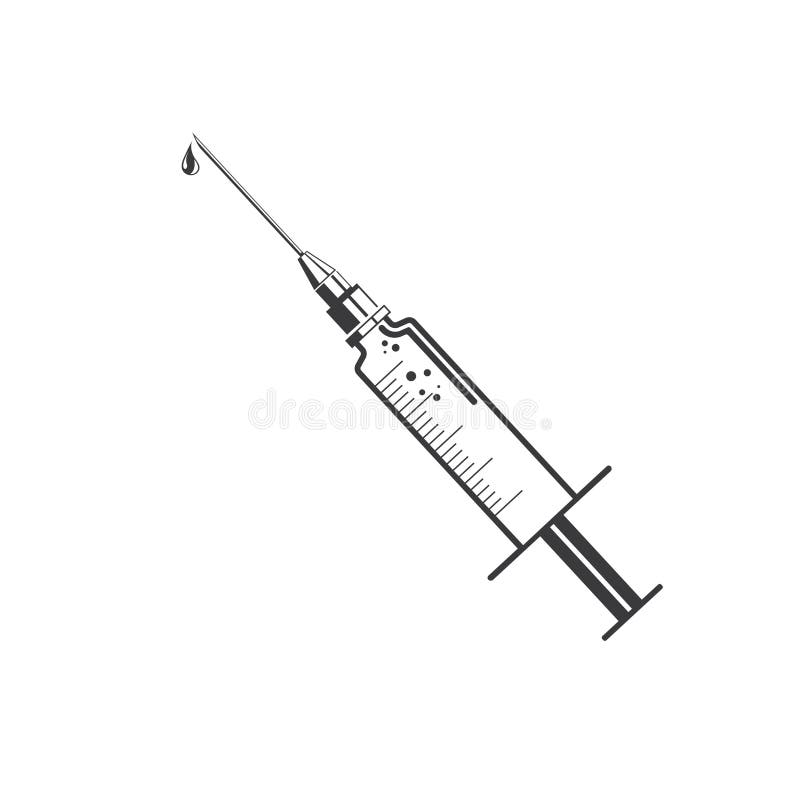 Black Syringe Drop Icon Vector Element Design Template Stock Vector ...