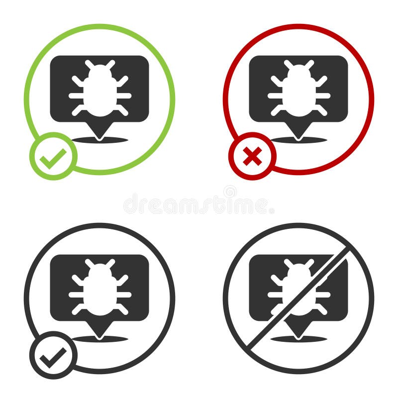 Black System Bug Concept Icon Isolated on White Background. Code Bug ... Black System Bug Concept Icon Isolated on White Background. Code Bug ...