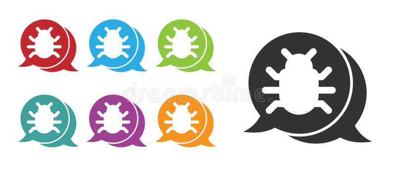 Black System Bug Concept Icon Isolated on White Background. Code Bug ... Black System Bug Concept Icon Isolated on White Background. Code Bug ...