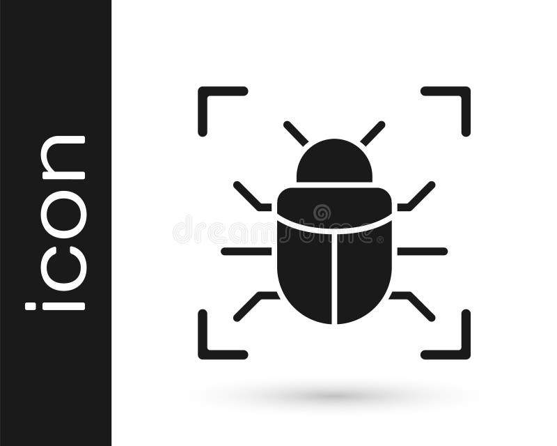 Black System Bug Concept Icon Isolated on White Background. Code Bug ... Black System Bug Concept Icon Isolated on White Background. Code Bug ...