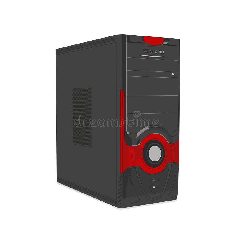 Black Computer System Unit Stock Illustrations – 1,101 Black Computer ...