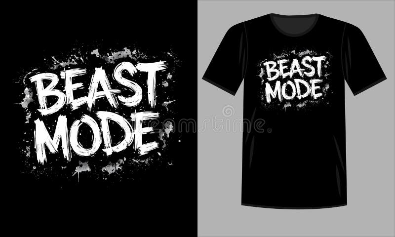 Unique Beast Mode Fitness Design for Custom T-Shirt Printing Stock ...