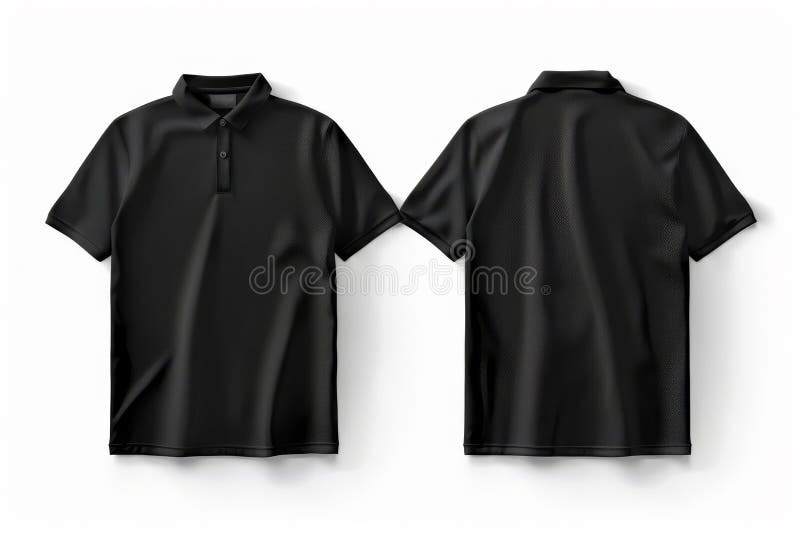Black T-Shirt Mockup on White Background for Custom Designs Stock ...