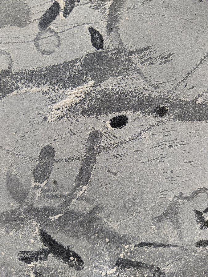 Black Table Covered with Dust. Stock Photo - Image of dust, aged: 249409222