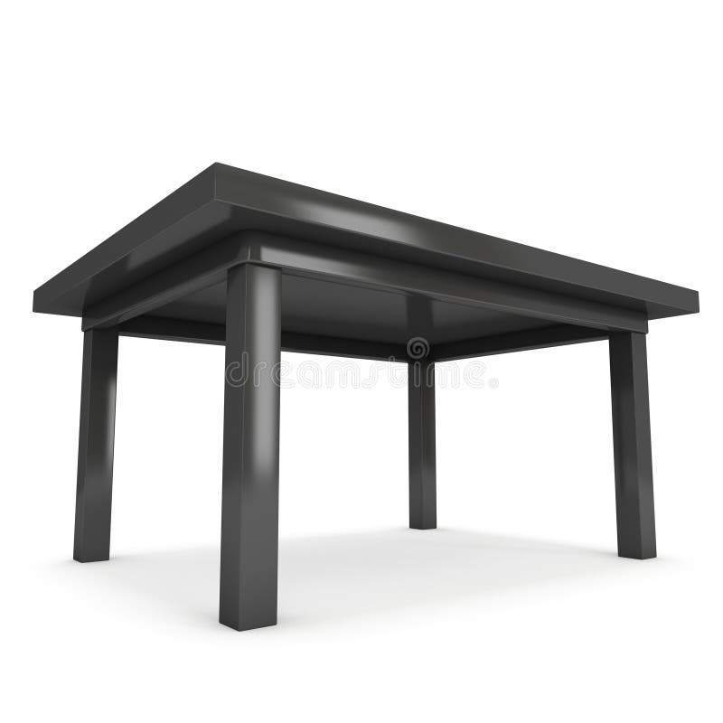Black Table 3D stock illustration. Illustration of office - 84324892