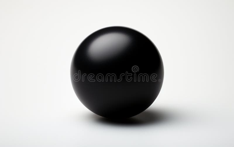 Black Table Tennis Ball on a Transparent Background Stock Illustration ...