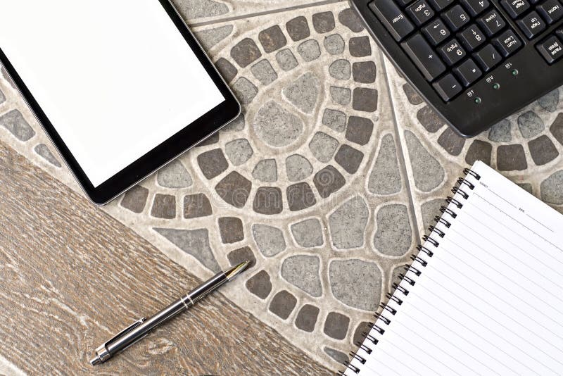 Pencil and Pen on Note and Keyboard Stock Photo - Image of document ...