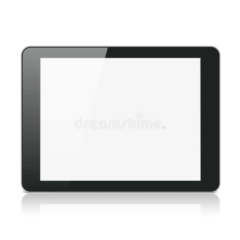 Black Tablet Computer or Reader Stock Vector - Illustration of tablet ...