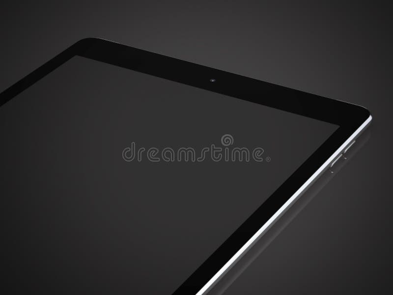 Black Tablet in the Dark Studio Stock Image - Image of internet, blank ...