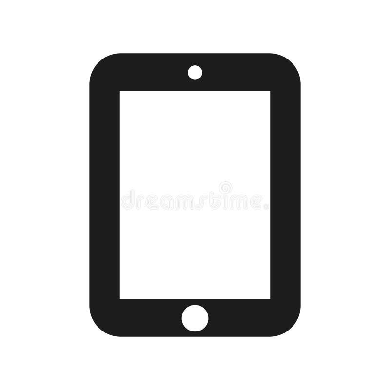 Black tablet icon - vector stock vector. Illustration of sign - 122110899