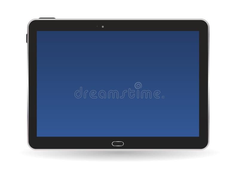Black Tablet PC Vector Illustration Stock Vector - Illustration of ...
