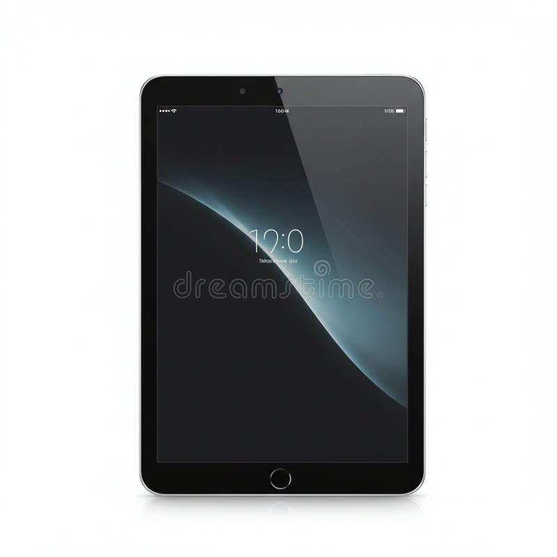 A Black Tablet with a Sleek Design, Featuring a Glossy Screen ...