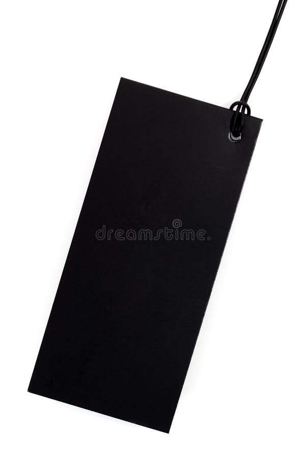 Black Tag With Black String Picture. Image: 25304483