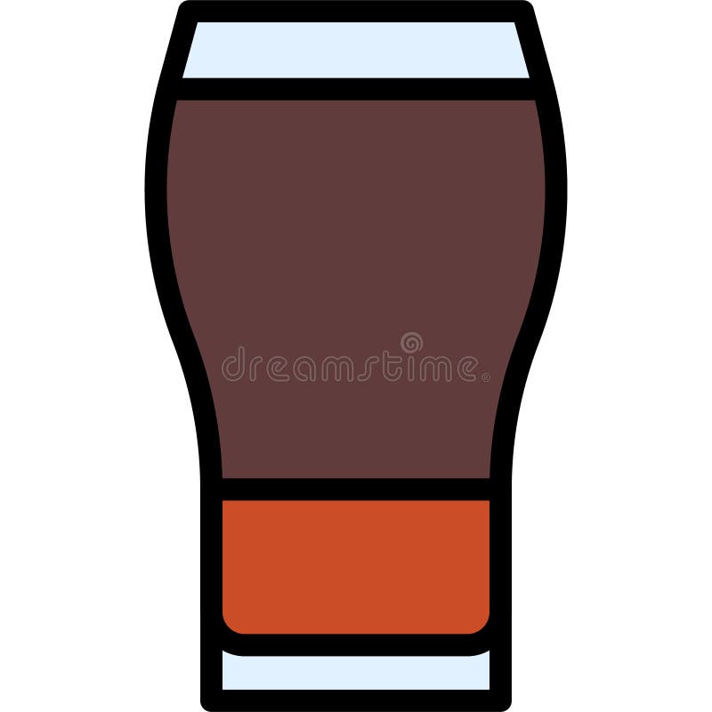 Black and Tan Cocktail Icon, Alcoholic Mixed Drink Vector Stock Vector ...