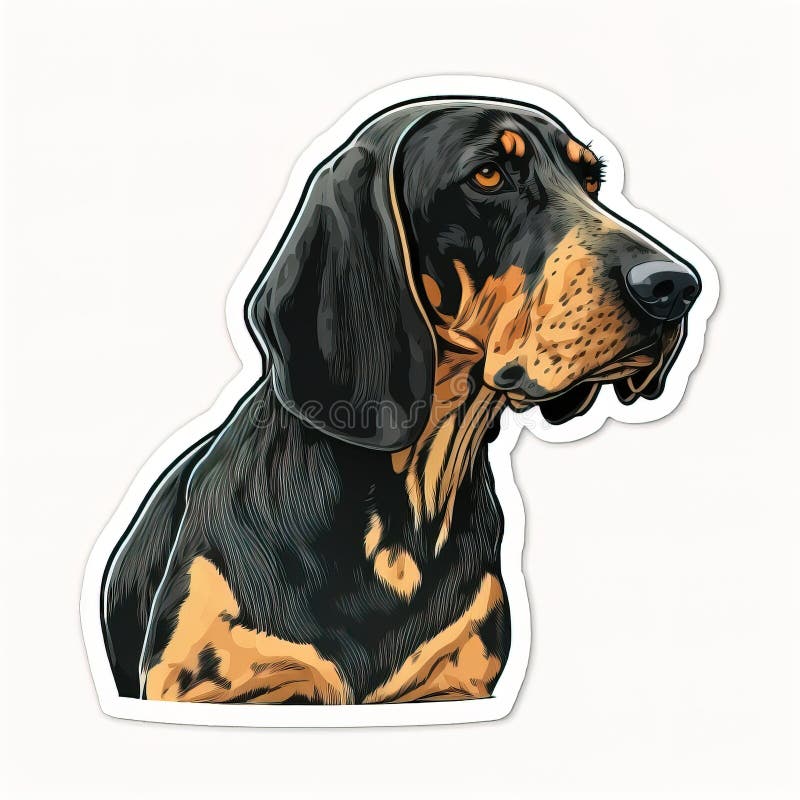Black Tan Dog Sticker White Background Stock Photos - Free & Royalty ...