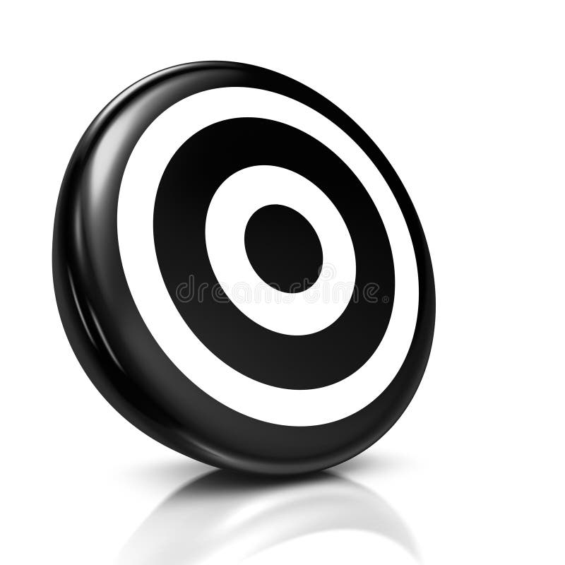 Black Target Icon on White Background Stock Vector - Illustration of ...