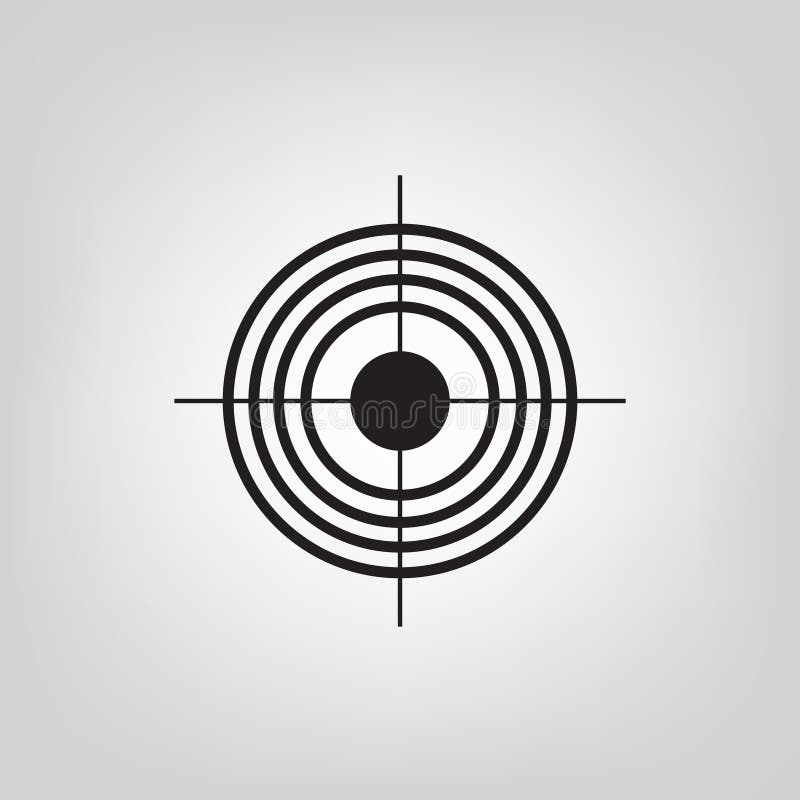 Black target icon stock vector. Illustration of trendy - 106340079