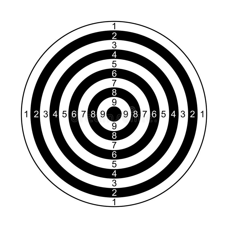 Black Target Icon on White Background Stock Vector - Illustration of ...