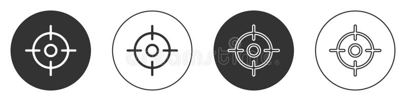Black Target Sport Icon Isolated on White Background. Clean Target with ...