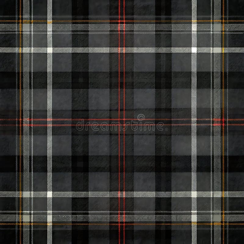 Black Tartan Check Background Stock Illustration - Illustration of ...
