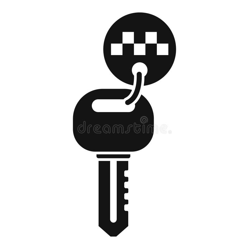 Black Taxi Key with Rounded Keychain is Hanging Stock Illustration ...