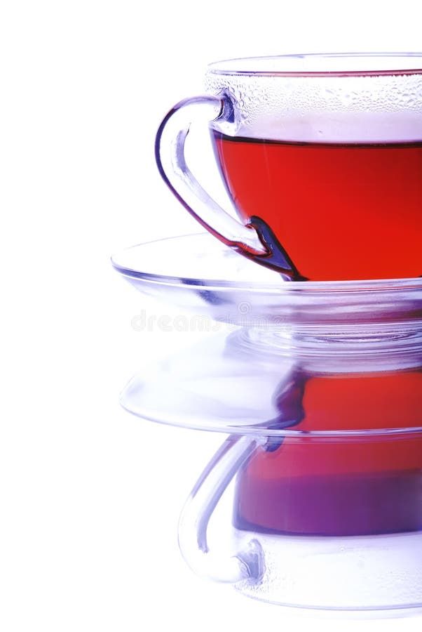 Black tea in a glass cup stock image. Image of strong - 7647927
