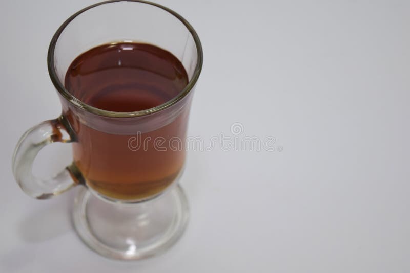 Black Tea in a Glass Cup Isolated on a White Background Stock Image ...