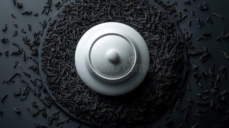 Black Tea Leaves on a Dark Surface. Stock Image - Image of simplicity ...