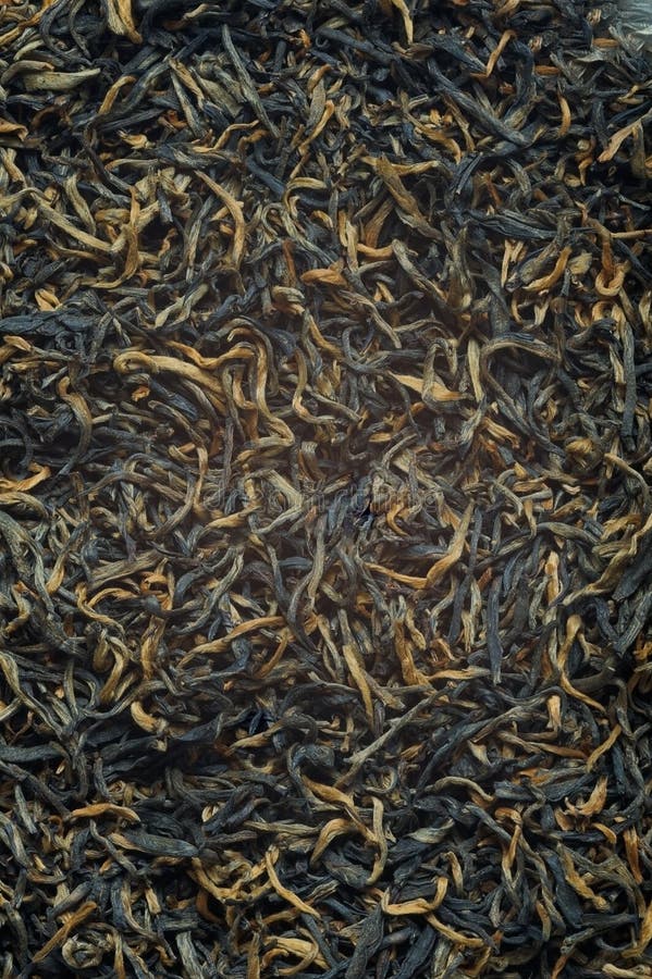 Black Tea Loose Dried Tea Leaves, Texture Stock Image - Image of ...