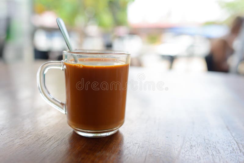 Black tea with milk stock photo. Image of gourmet, coffee - 51399176