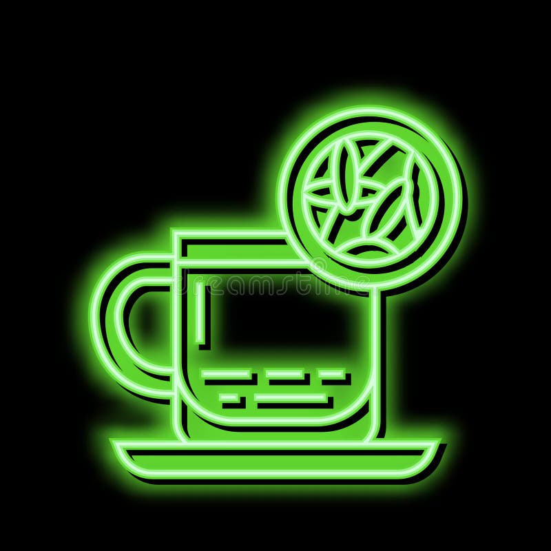 Black Tea Neon Glow Icon Illustration Stock Vector - Illustration of ...