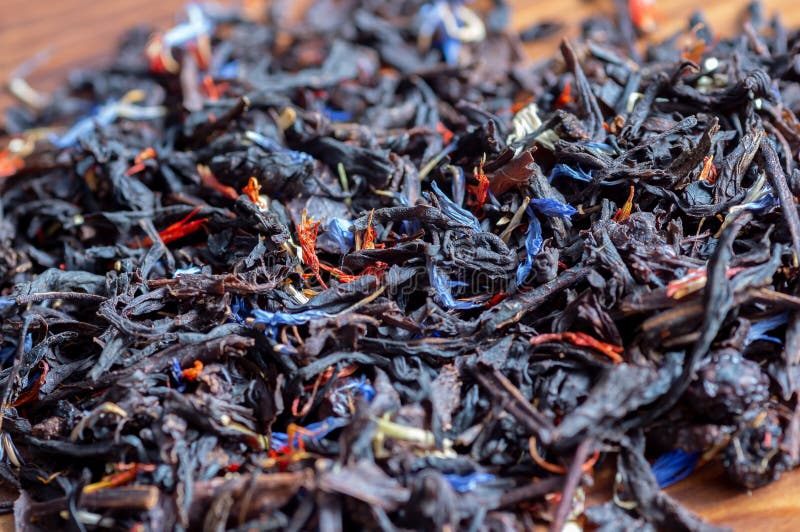 Black Tea with a Selection of Different Herbs. Stock Photo - Image of ...
