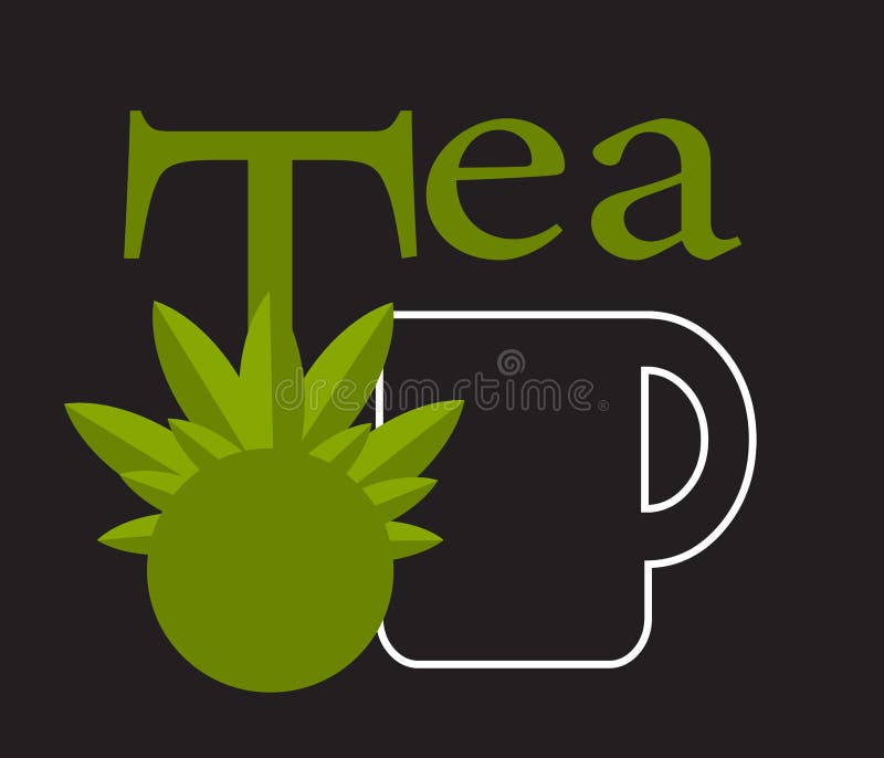 Black tea tag stock vector. Illustration of detail, background - 77978200