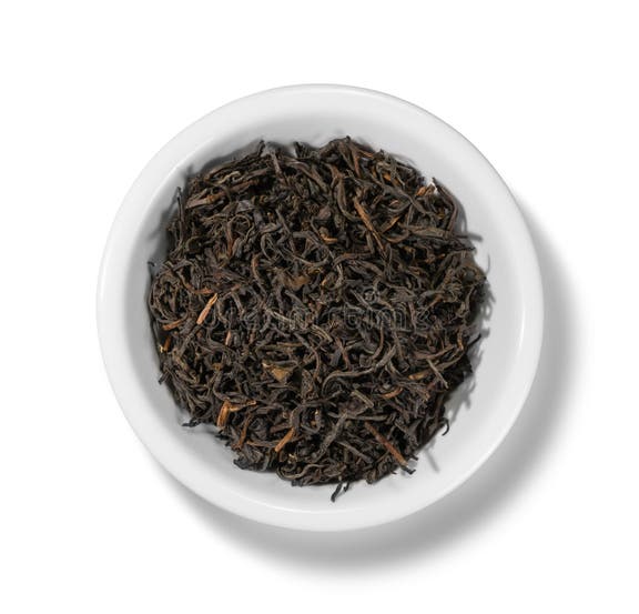 Black Tea Top View on White Background Stock Image - Image of oriental ...