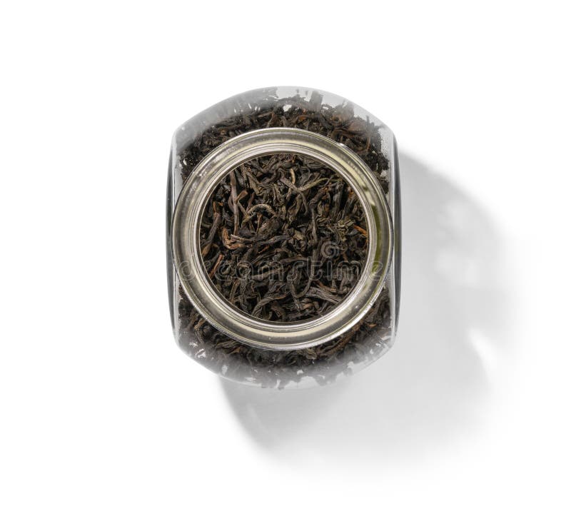 Black Tea Top View on White Background Stock Image - Image of isolated ...